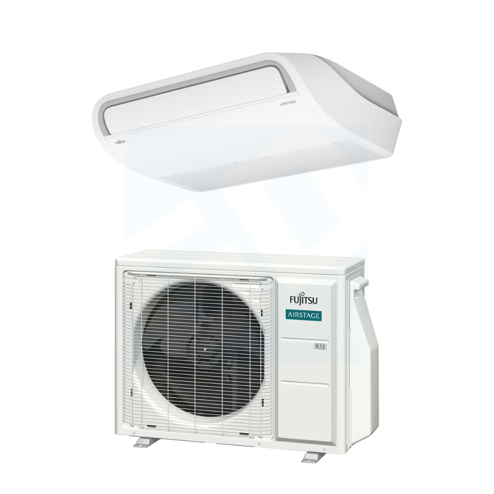 Fujitsu ABUH18KUAS & AOUH18KUAS1 18,000 BTU 23.4 SEER2 Ceiling Suspend ...
